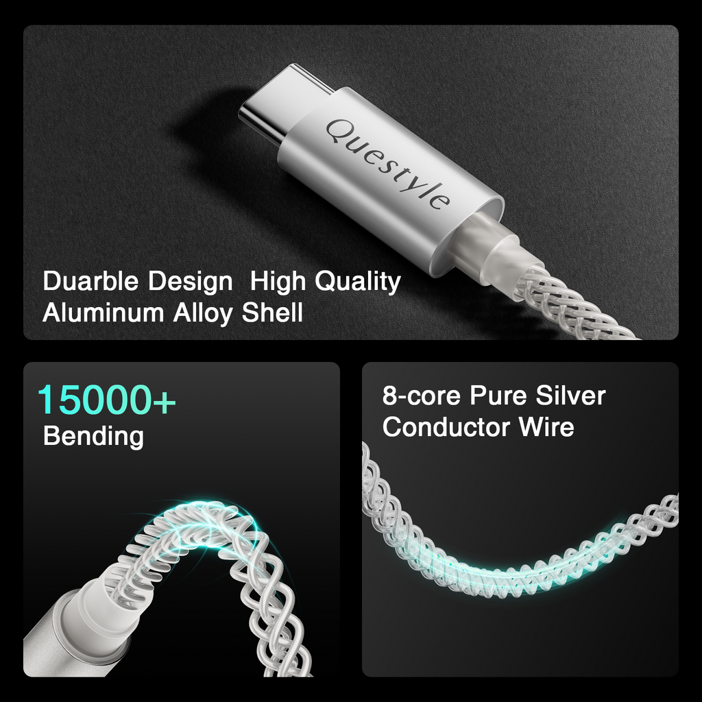 Qlink-C Lossless USB C to 3.5mm Headphone Jack Audio Adapter – Questyle